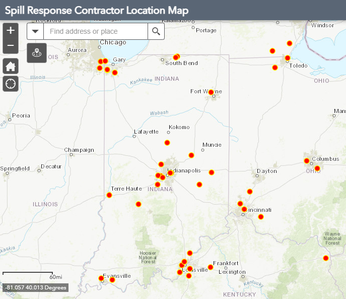Indiana Spill Response Contractor Map – Marion County Wellfield ...